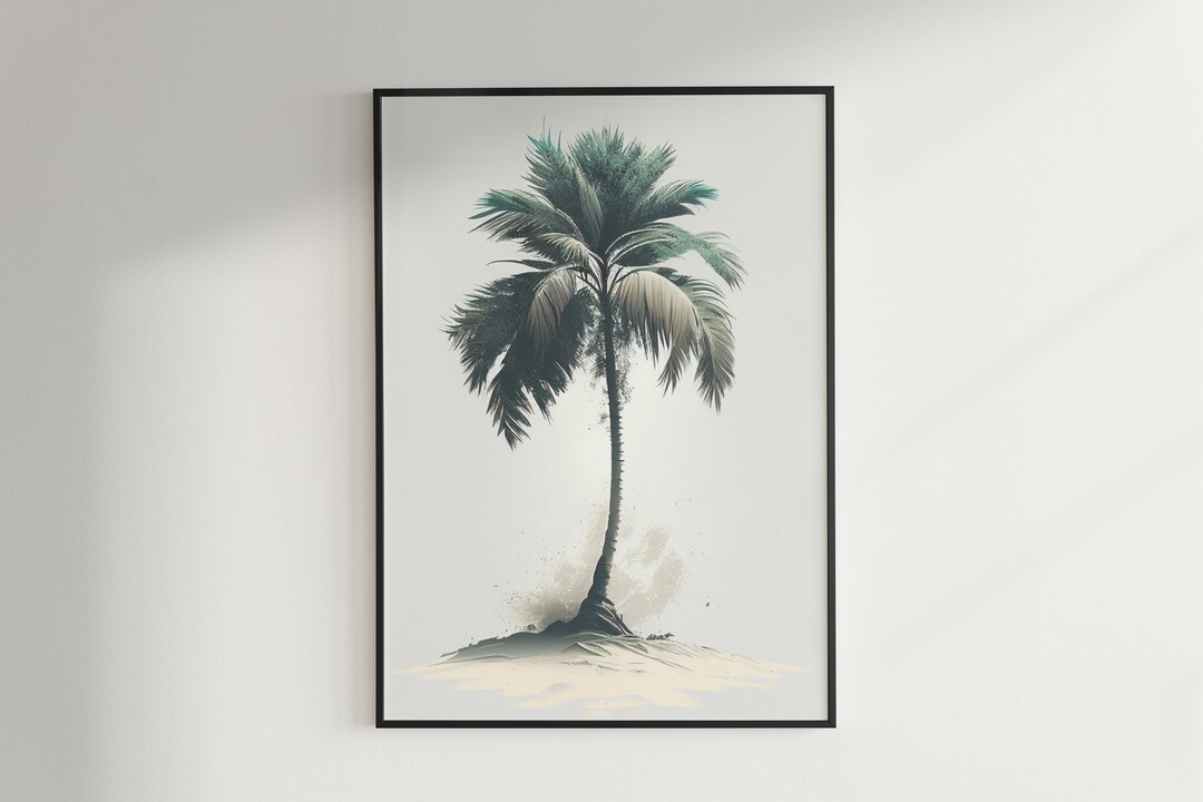 Palm Tree, Modern Look, Gloomy Effect, Digital Download - Etsy