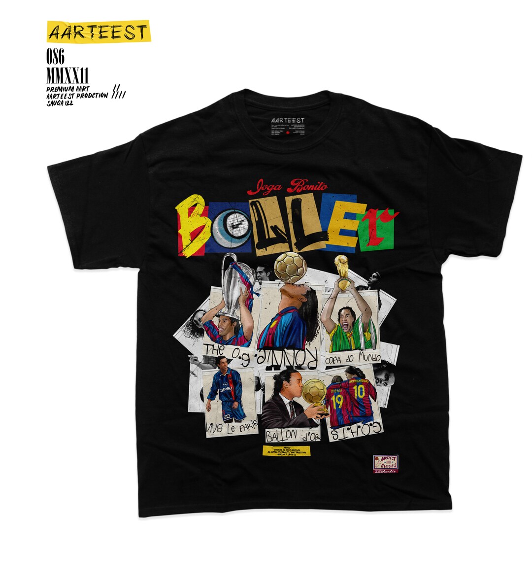 Ronaldinho Iconic Moments Polaroid Style T-shirt Premium 100% Cotton ...
