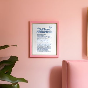 Self Love Affirmations Poster, Daily Affirmations, Positive Print ...