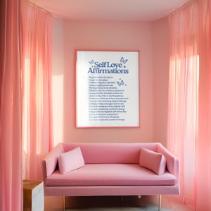 Self Love Affirmations Poster, Daily Affirmations, Positive Print ...