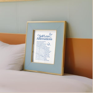 Self Love Affirmations Poster, Daily Affirmations, Positive Print ...
