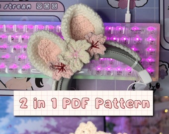 Frog Headset Accessory + Sakuras Pattern Bundle | Froggy Headphone ...
