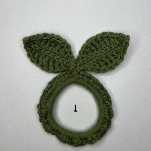 Crochet Sprout Hair Ties Handmade Leaf Scrunchies Cute - Etsy