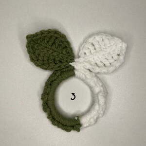 Crochet Sprout Hair Ties Handmade Leaf Scrunchies Cute - Etsy
