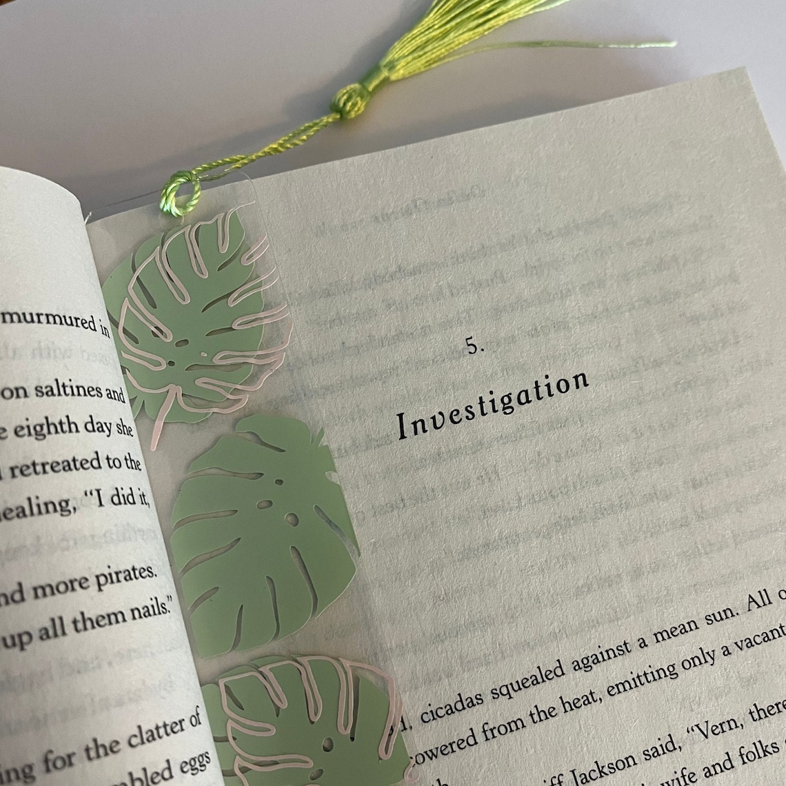 Tropical Acrylic Bookmark Acrylic Vinyl Bookmark Monstera Bookmark Boho ...