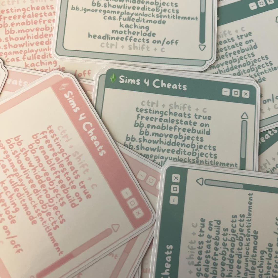 Sims 4 Cheat List Sticker | Sims 4 Cheat Oops Sticker | Sims Sticker | B Grade Stickers | Sims 4 ...