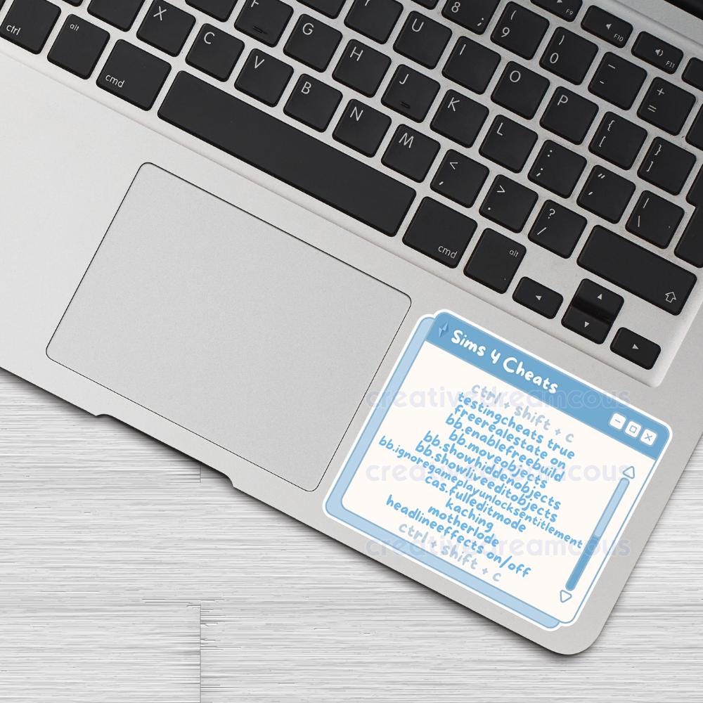 Sims 4 Cheat List Sticker | Sims 4 Cheat Sticker | Sims Sticker | Video ...