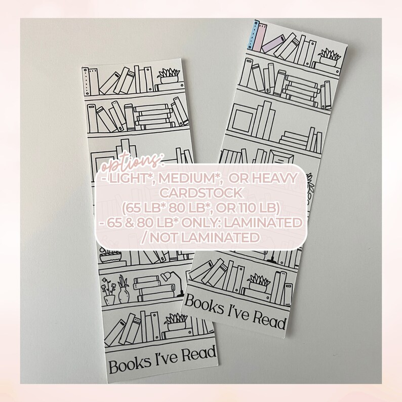 Book Tracking Bookmark Bookshelf Bookmark Coloring Bookmark Book ...