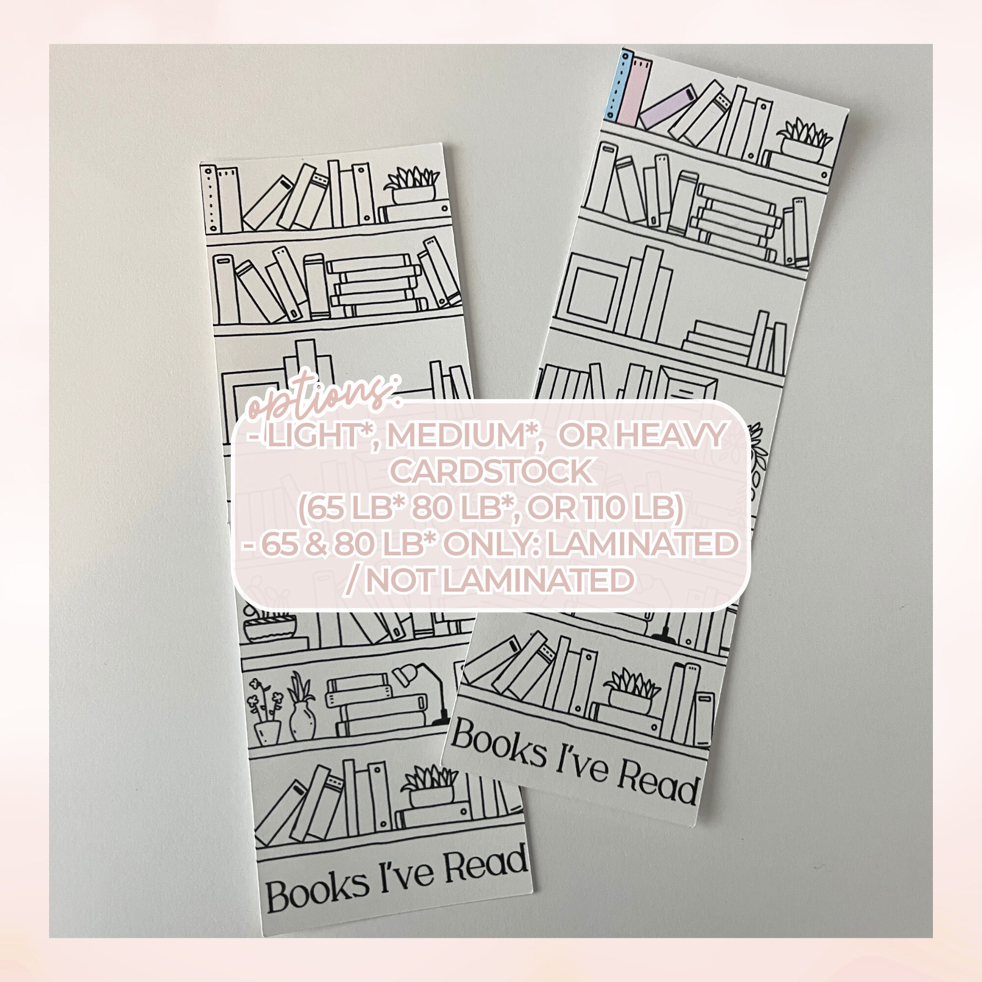 Book Tracking Bookmark Bookshelf Bookmark Coloring Bookmark Book ...