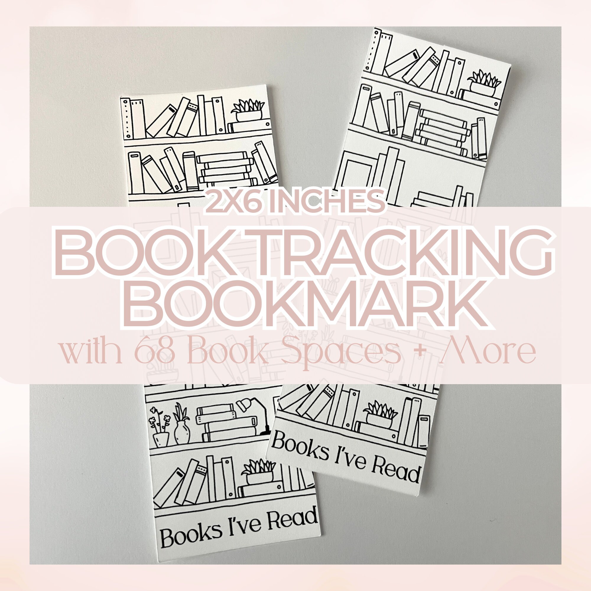 Book Tracking Bookmark Bookshelf Bookmark Coloring Bookmark Book ...