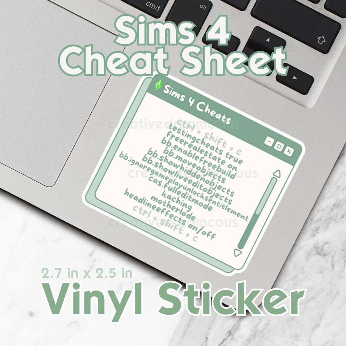 Sims 4 Cheat List Sticker | Sims 4 Cheat Sticker | Sims Sticker | Video ...