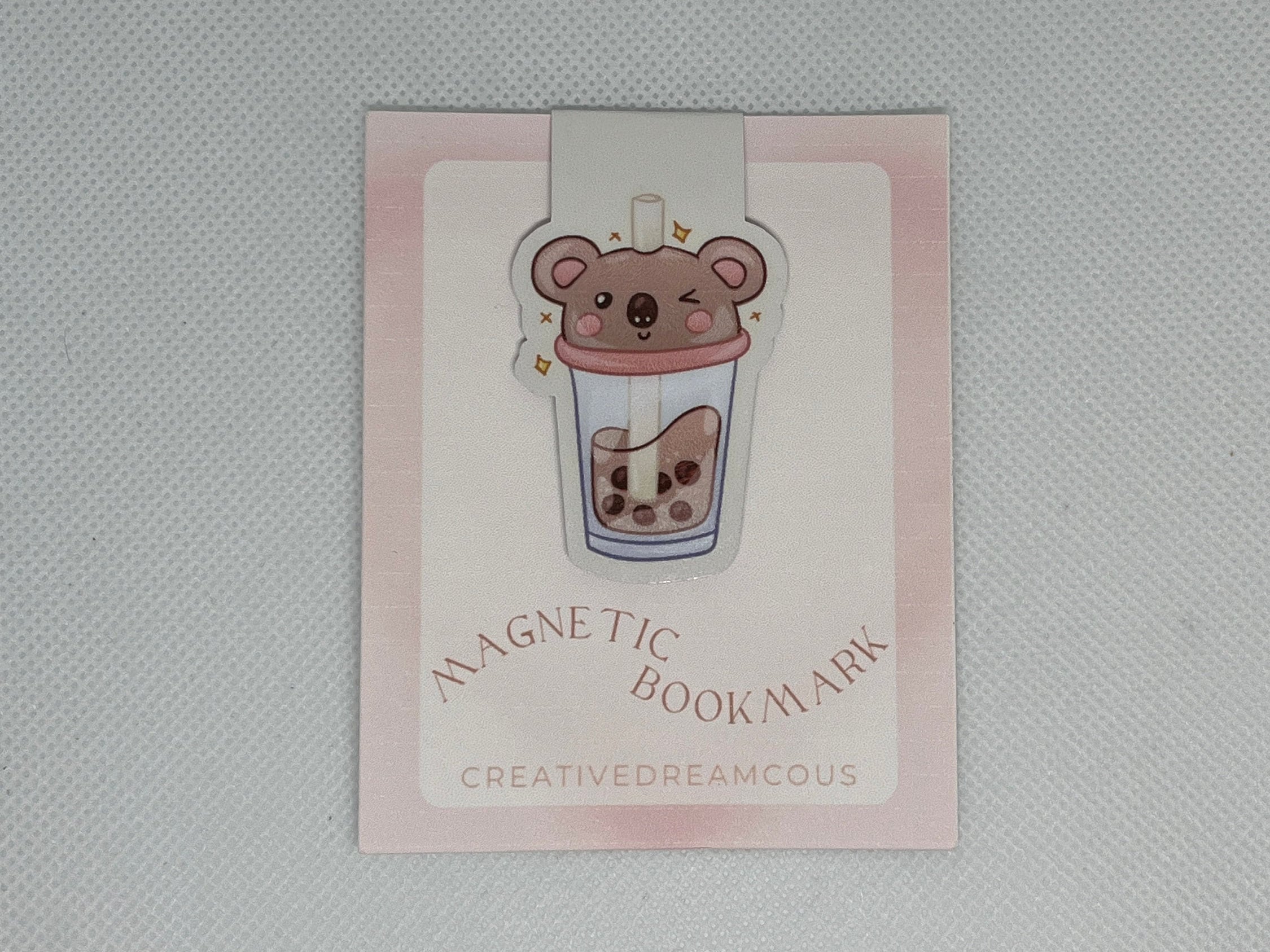 Koala Boba Tea Magnetic Bookmark Kawaii Bookmark Magnetic Pagemarker ...