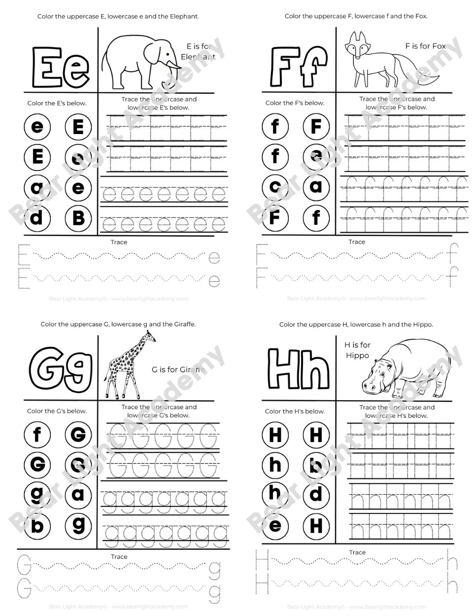 A-Z Printable Worksheet Bundle, Homeschool, Letter Tracing, Pre-k ...