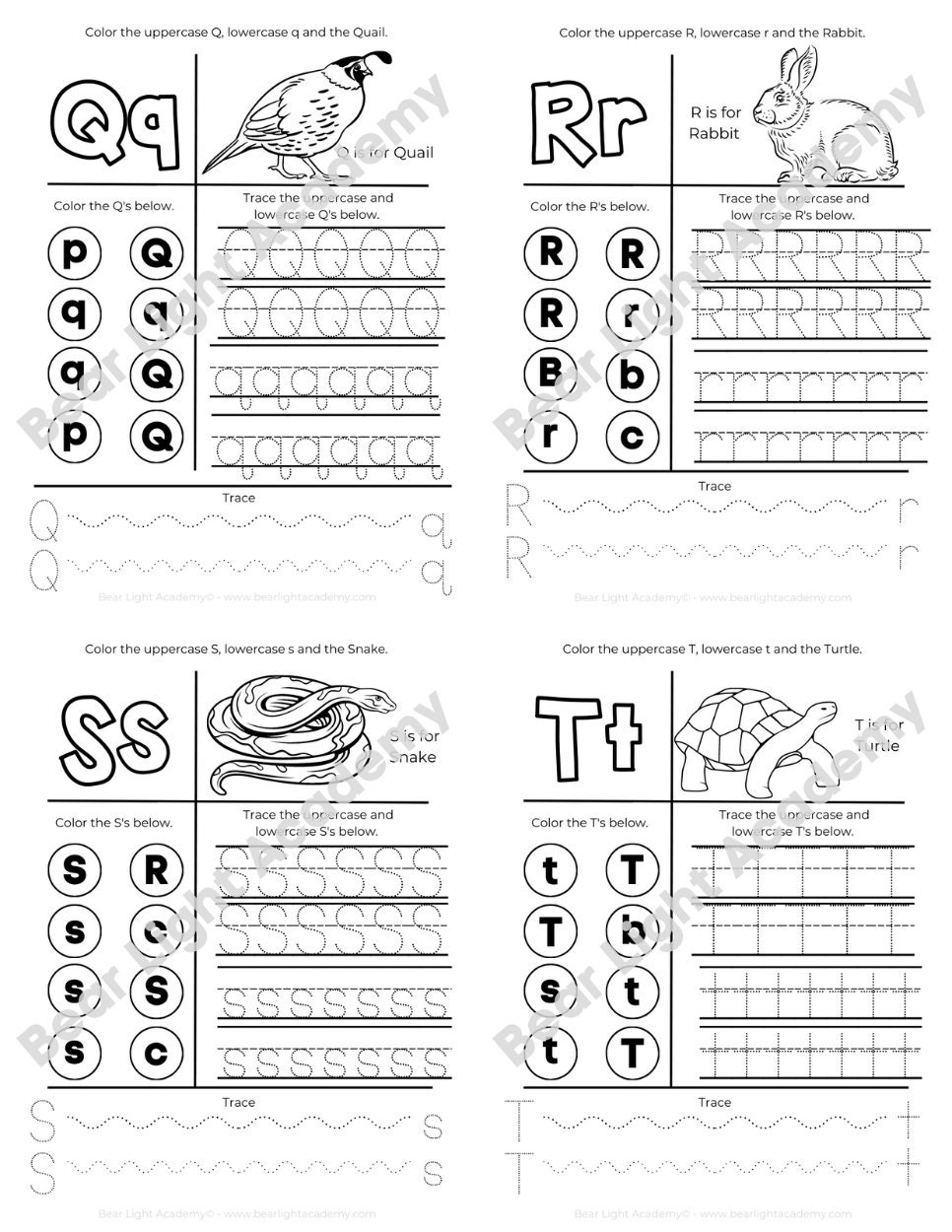 A-Z Printable Worksheet Bundle, Homeschool, Letter Tracing, Pre-k ...