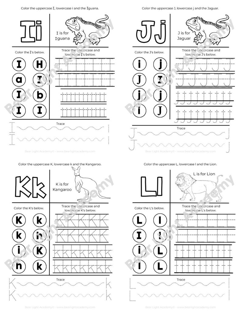 A-Z Printable Worksheet Bundle, Homeschool, Letter Tracing, Pre-k ...