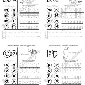 A-Z Printable Worksheet Bundle, Homeschool, Letter Tracing, Pre-k ...