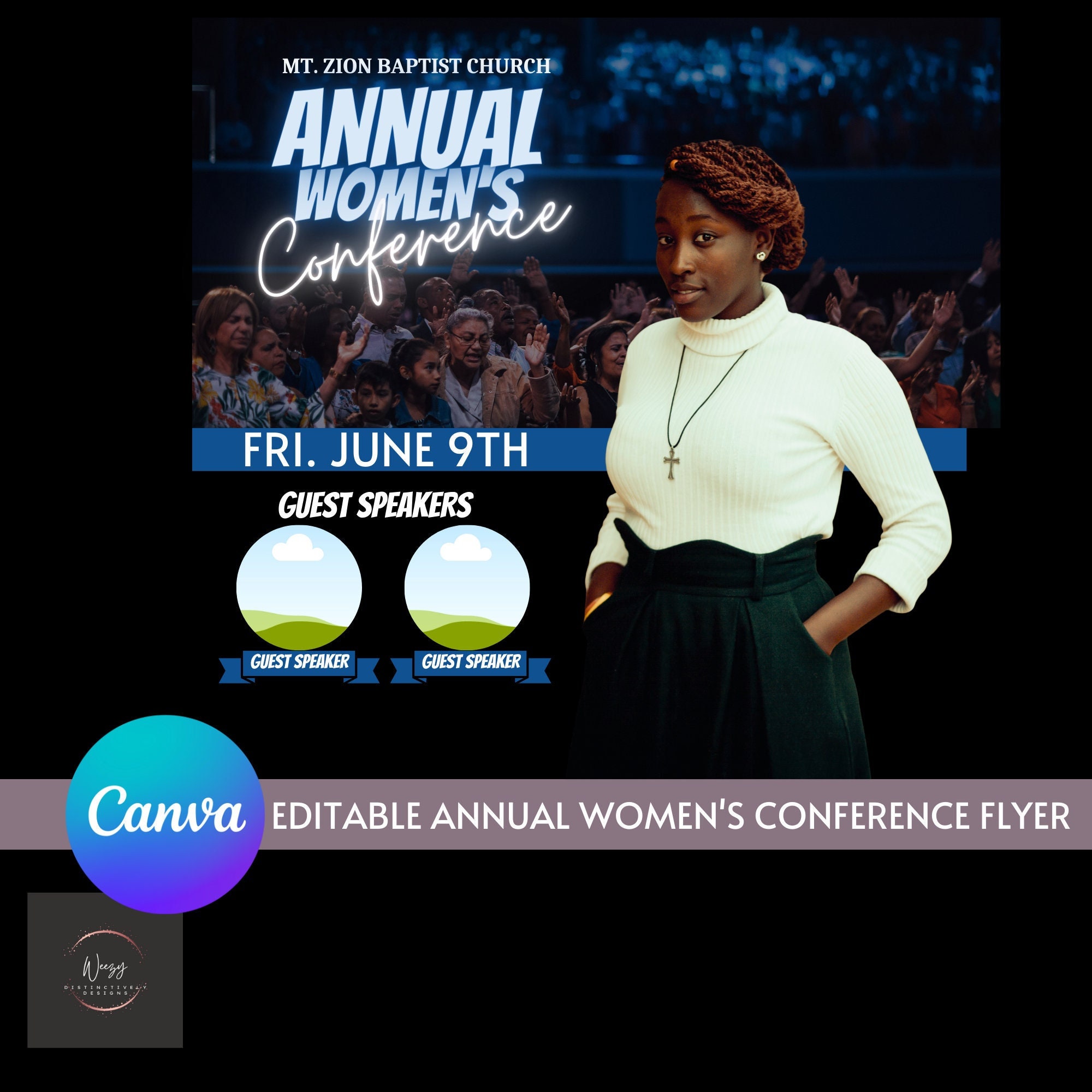 Canva Editable Annual Women's Church Conference Flyer | Church ...
