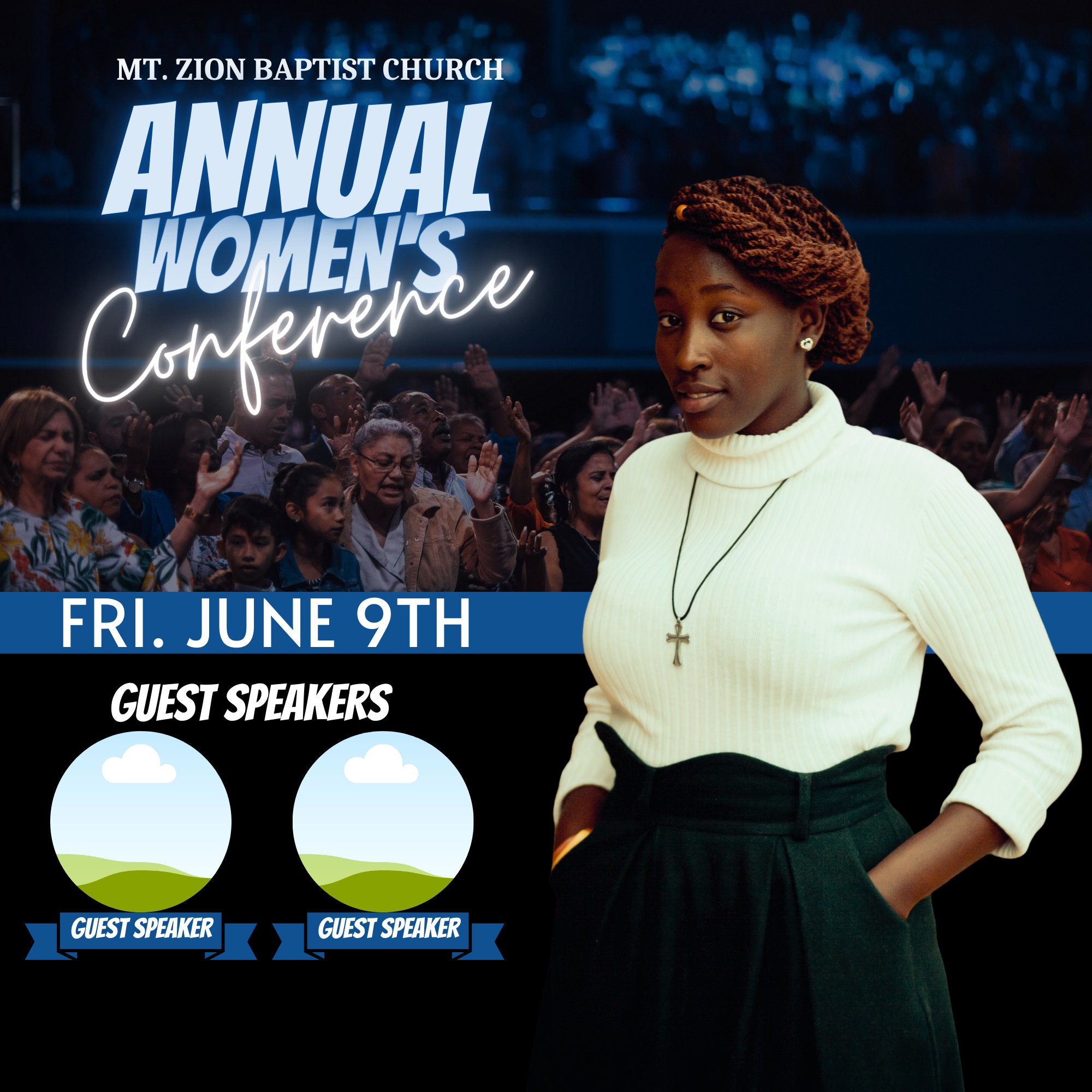 Canva Editable Annual Women's Church Conference Flyer | Church ...