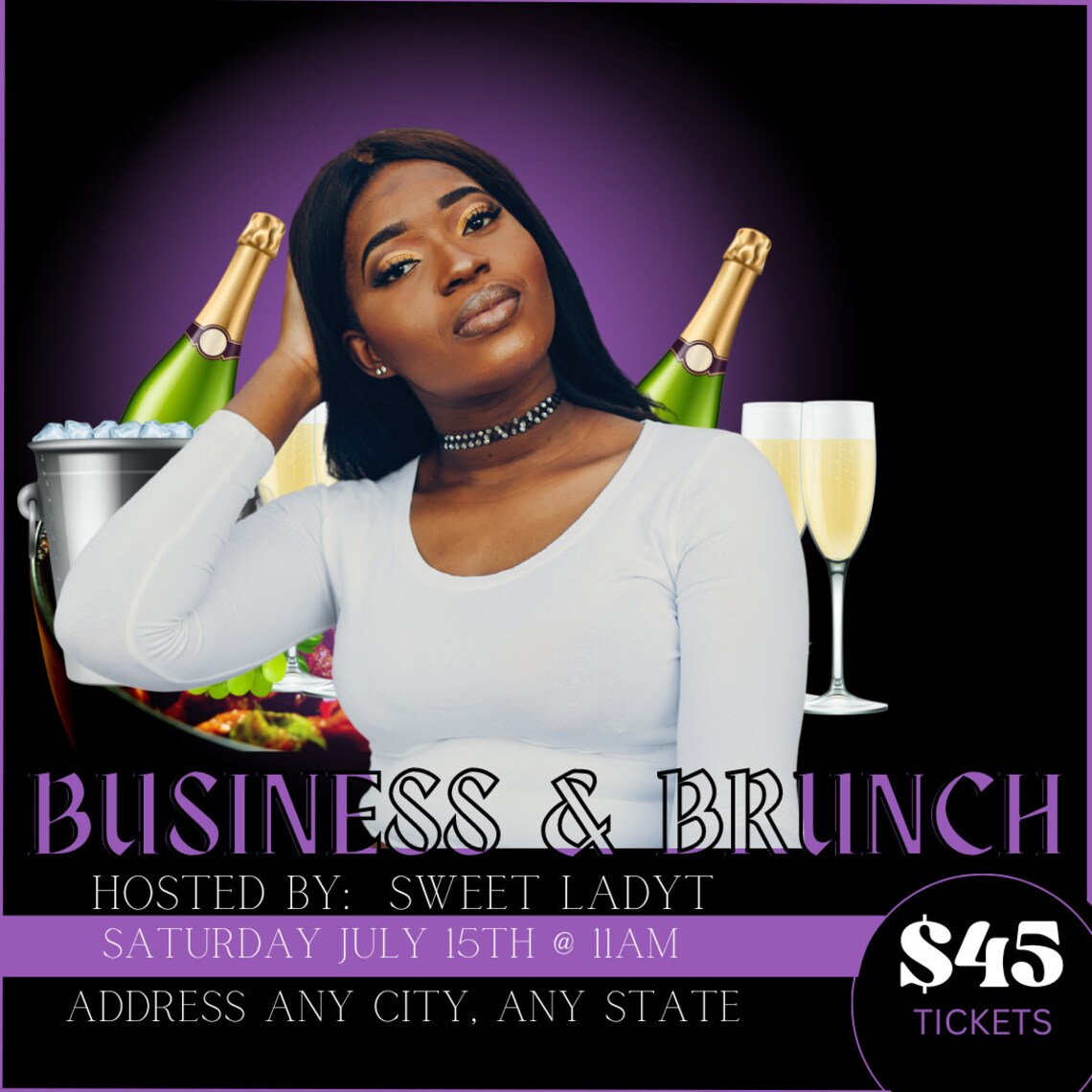 Editable Template Business & Brunch Flyer | Brunch Party | Boss Brunch ...