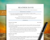 ATS Resume Template Word Pages Google Docs Minimalist ATS - Etsy