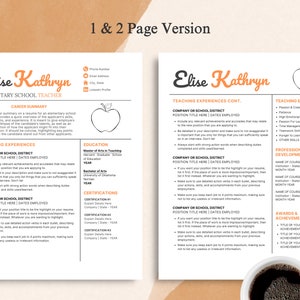 Teacher Resume Template Word, Pages, Google Docs, Creative Teacher ...