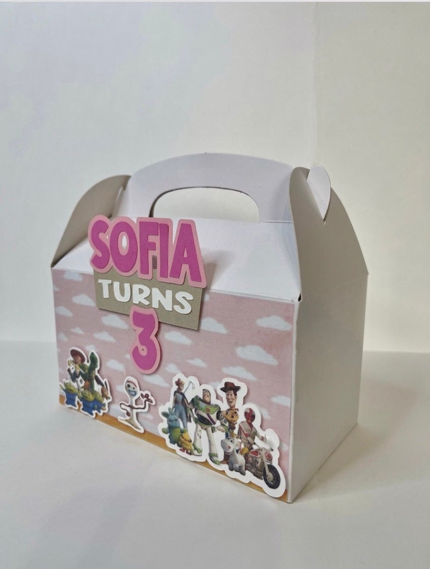 Toy Story Gable Box in Pink. Personalized Name and Age. - Etsy