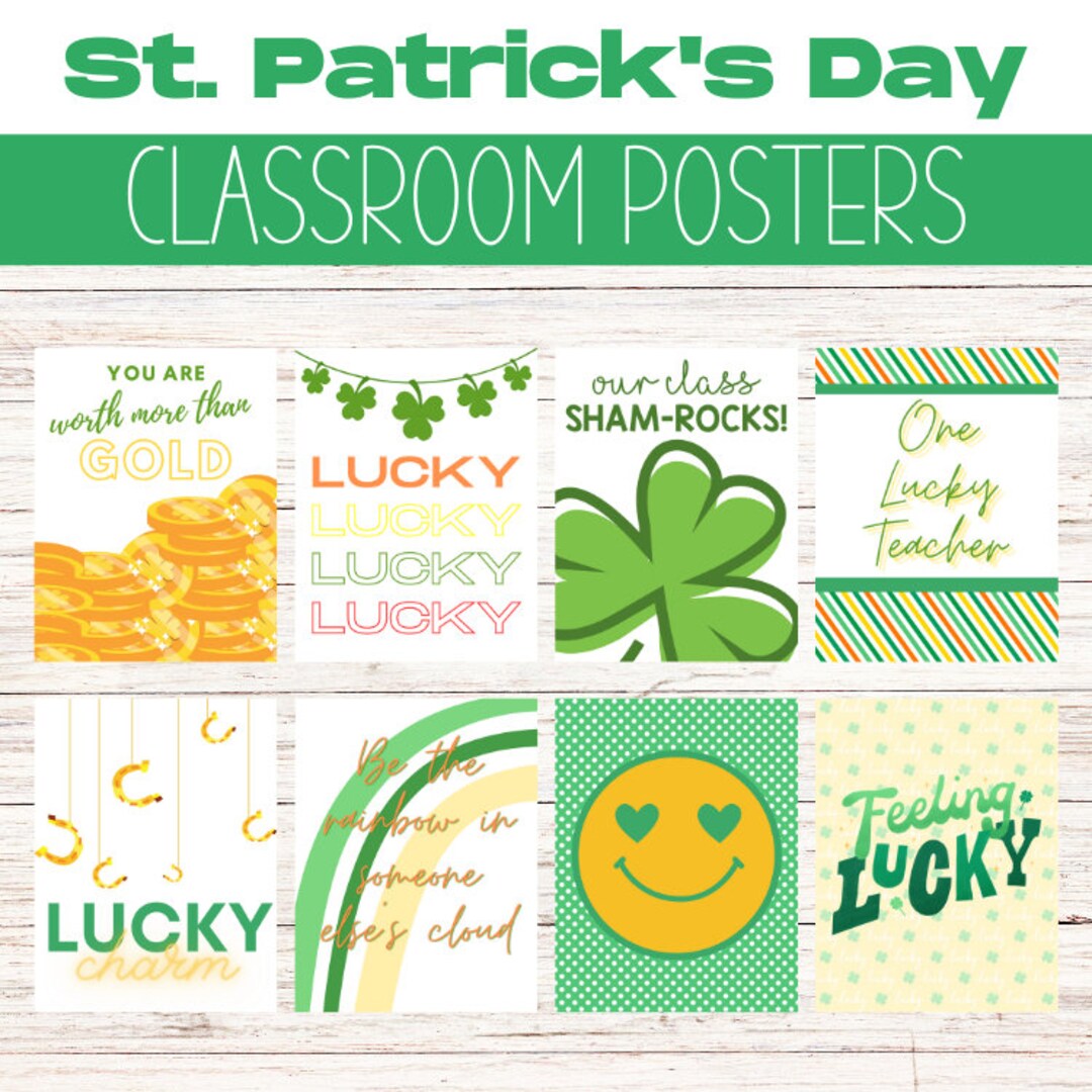 St. Patrick's Day Classroom Posters - Etsy