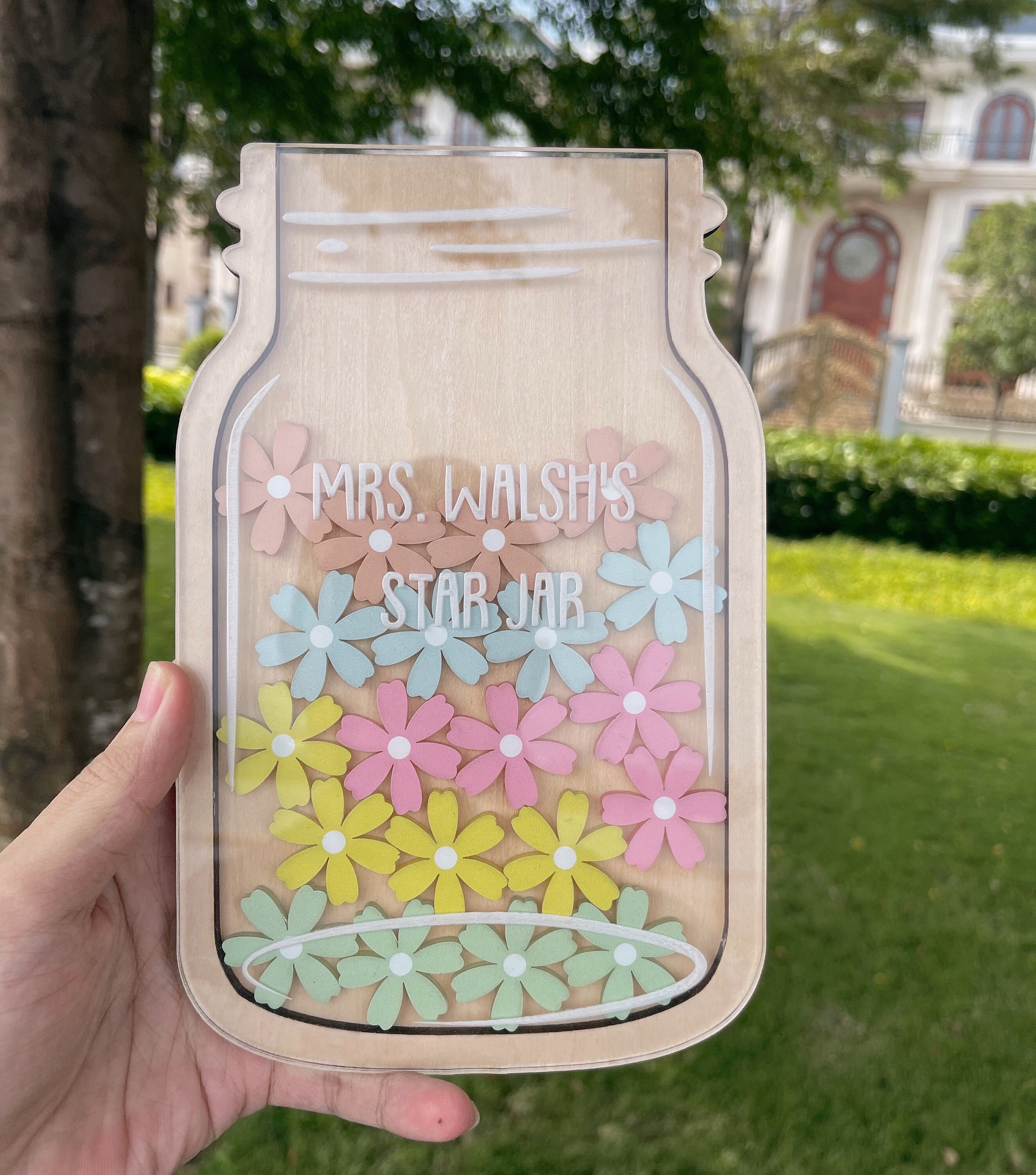 Daisy Flower Reward Jar, Personalized Reward Jar for Classroom, Teacher ...