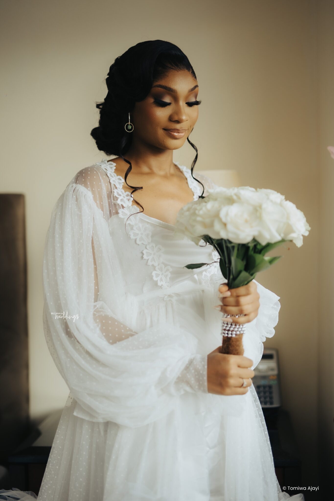 Bridal Robe, Luxury Ruffle Robe, Long Bridal Robe, Robe for Weddings ...