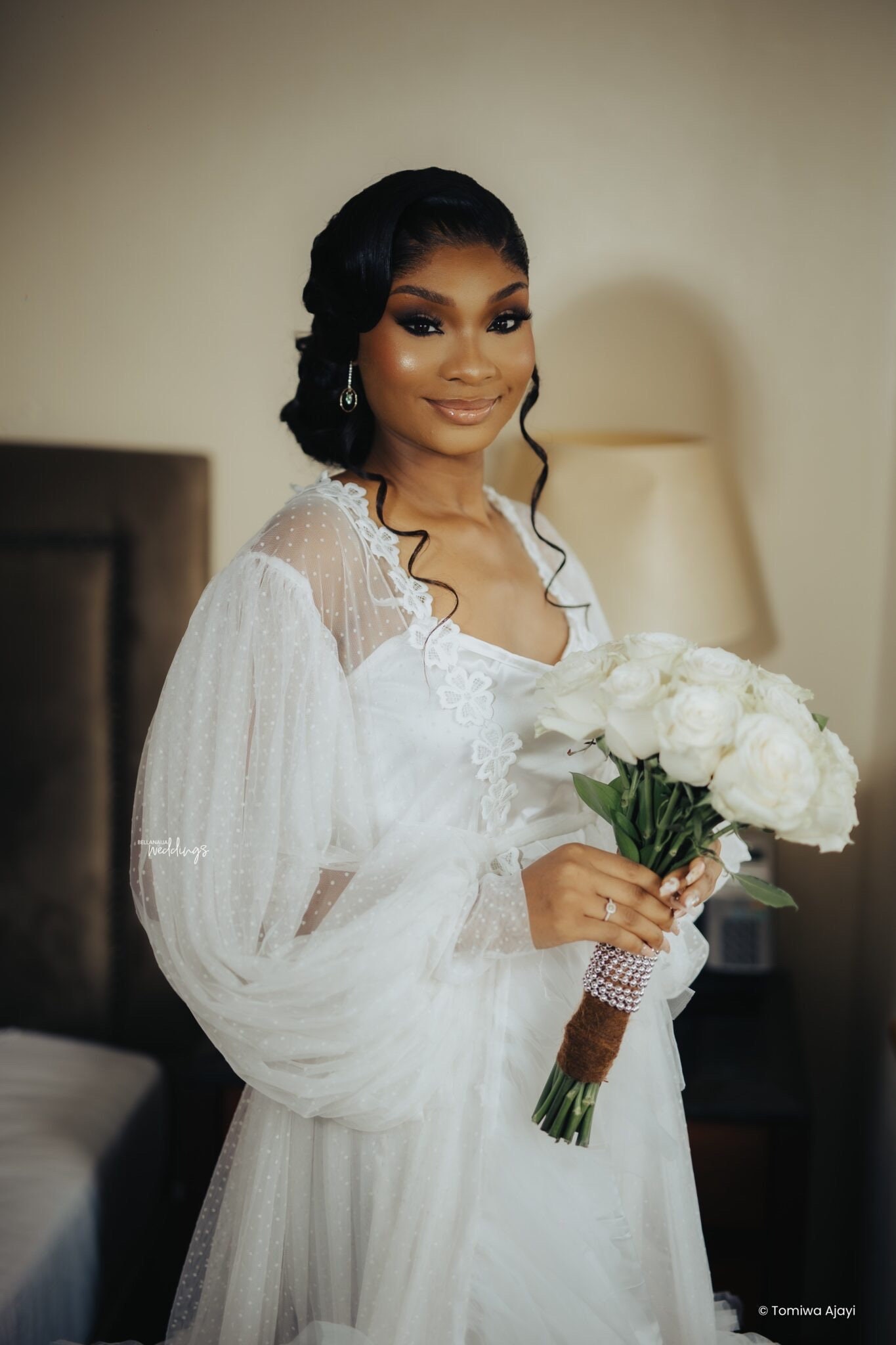 Bridal Robe, Luxury Ruffle Robe, Long Bridal Robe, Robe for Weddings ...