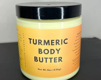 Turmeric & Kojic Whipped Body Butter, Dry Skin Relief, Body Moisturizer ...
