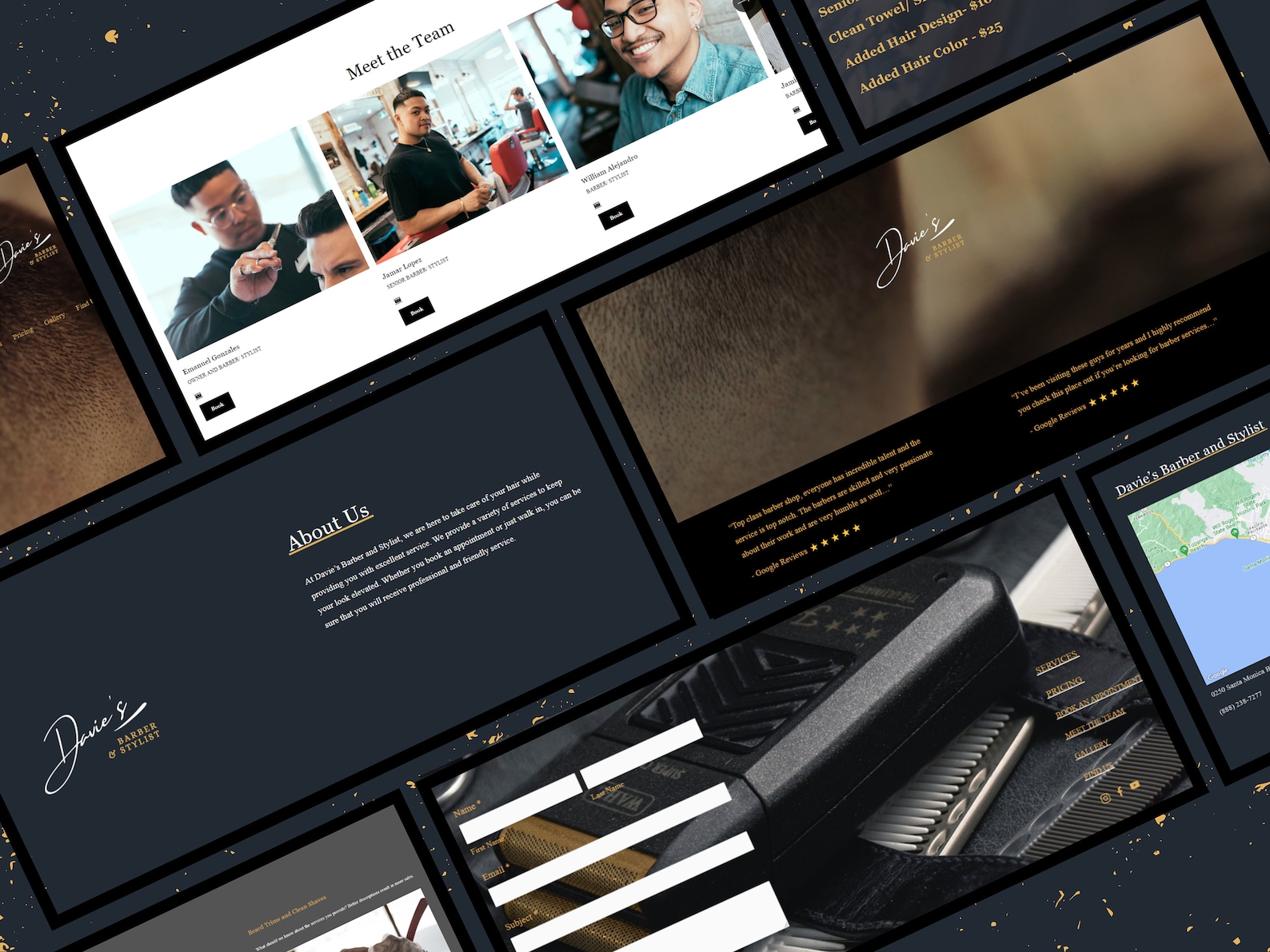 Squarespace Barbershop Template DELUXE. Modern Classic Barber Shop ...