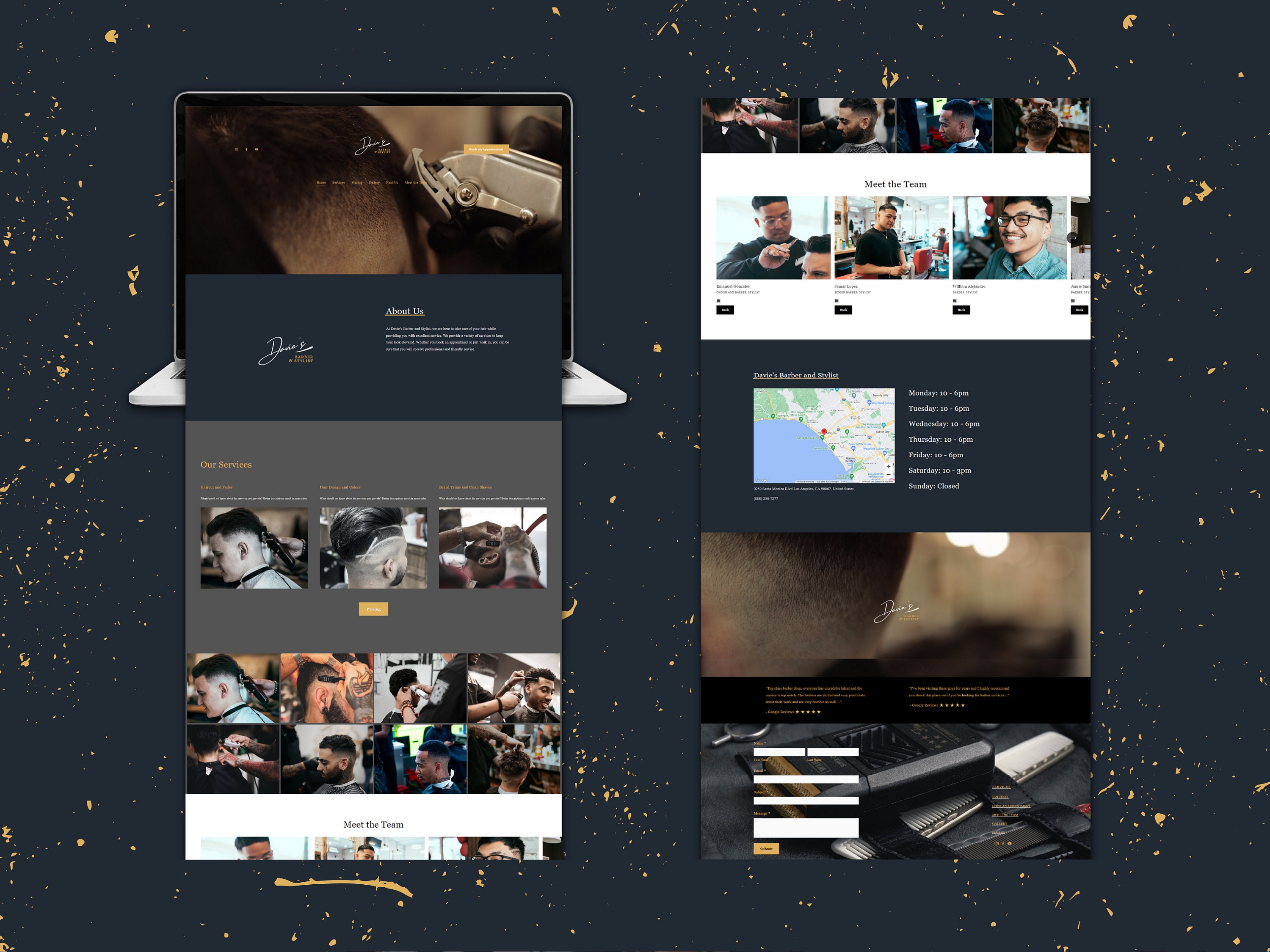 Squarespace Barbershop Template: Modern Classic Website Design (DELUXE ...