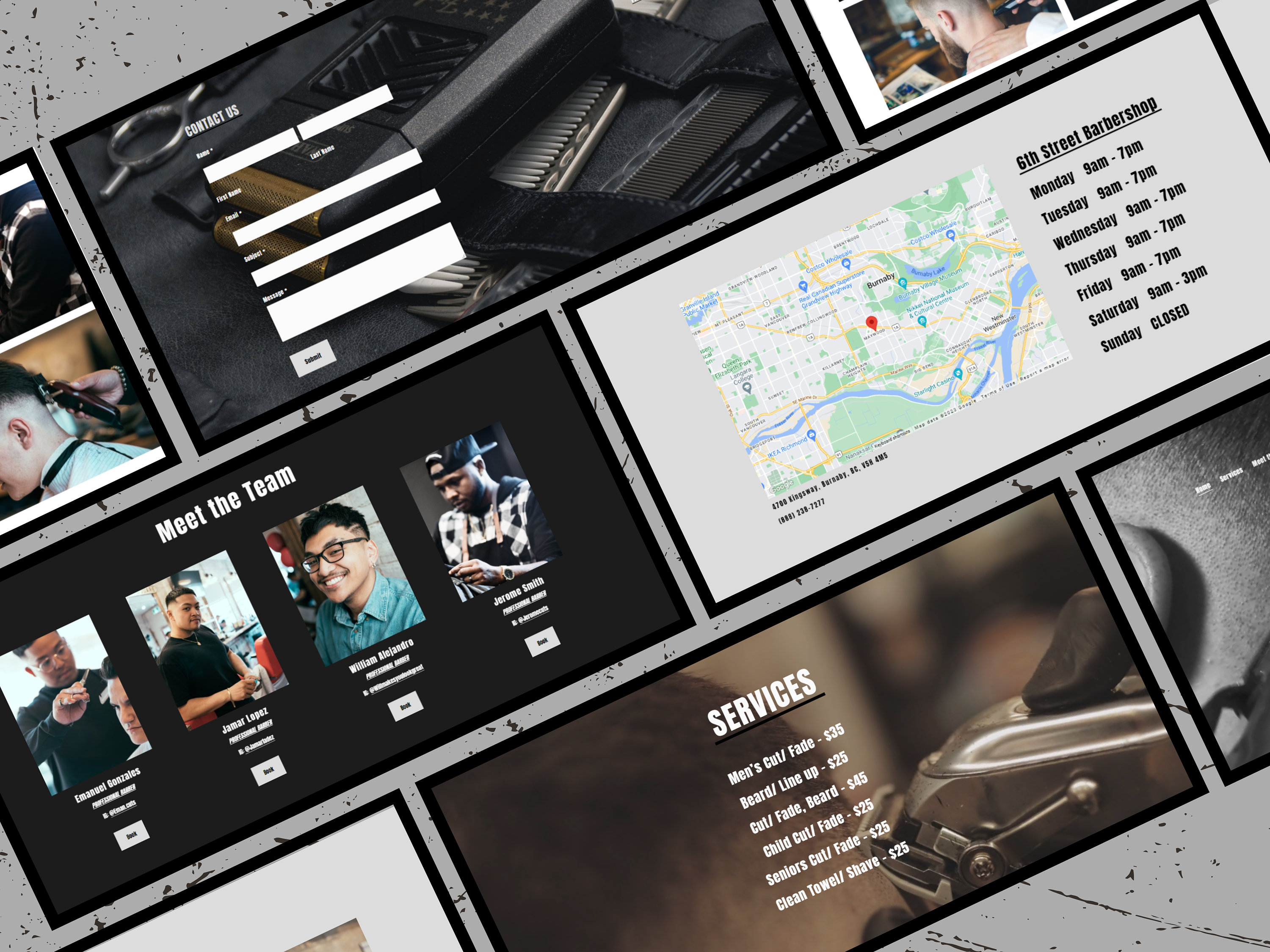 Squarespace Barbershop Template Tier II. Modern Classic Barber Shop ...