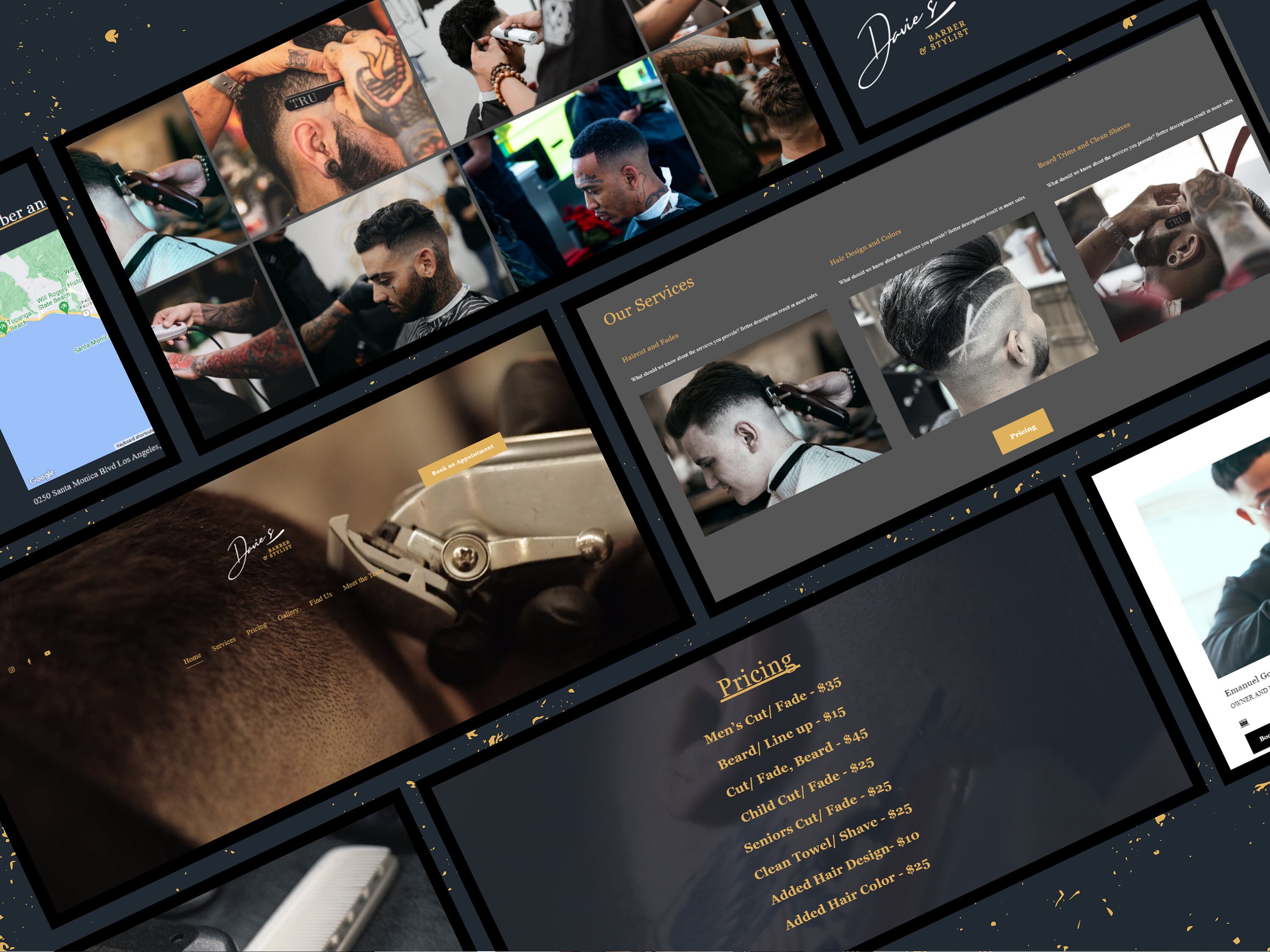 Squarespace Barbershop Template DELUXE. Modern Classic Barber Shop ...