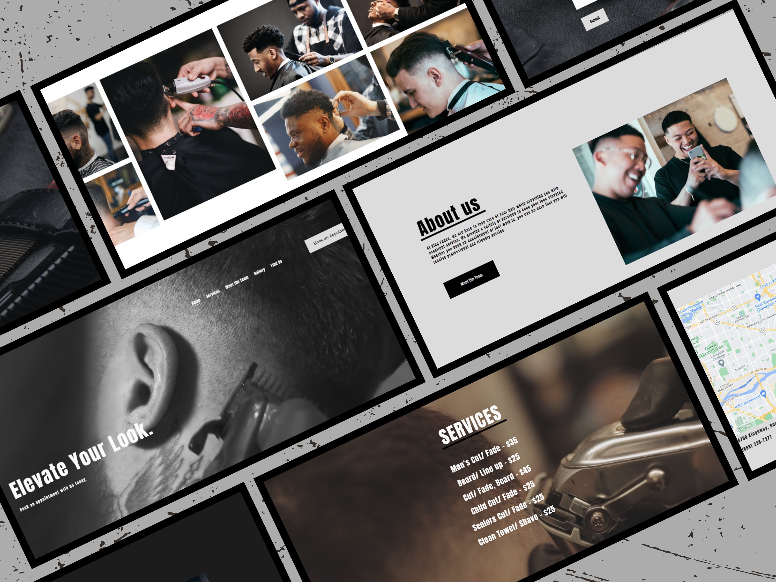 Squarespace Barbershop Template: Modern Classic Website Design (digital ...