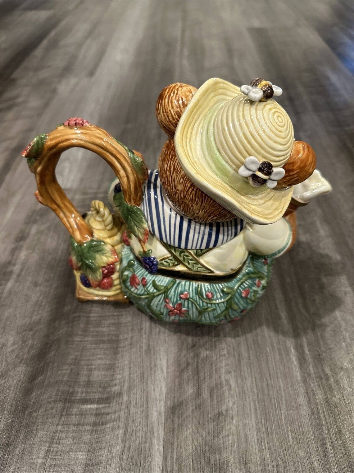 Fitz and Floyd Teddy Bear Honey Jar Bee Pitcher - Etsy Canada
