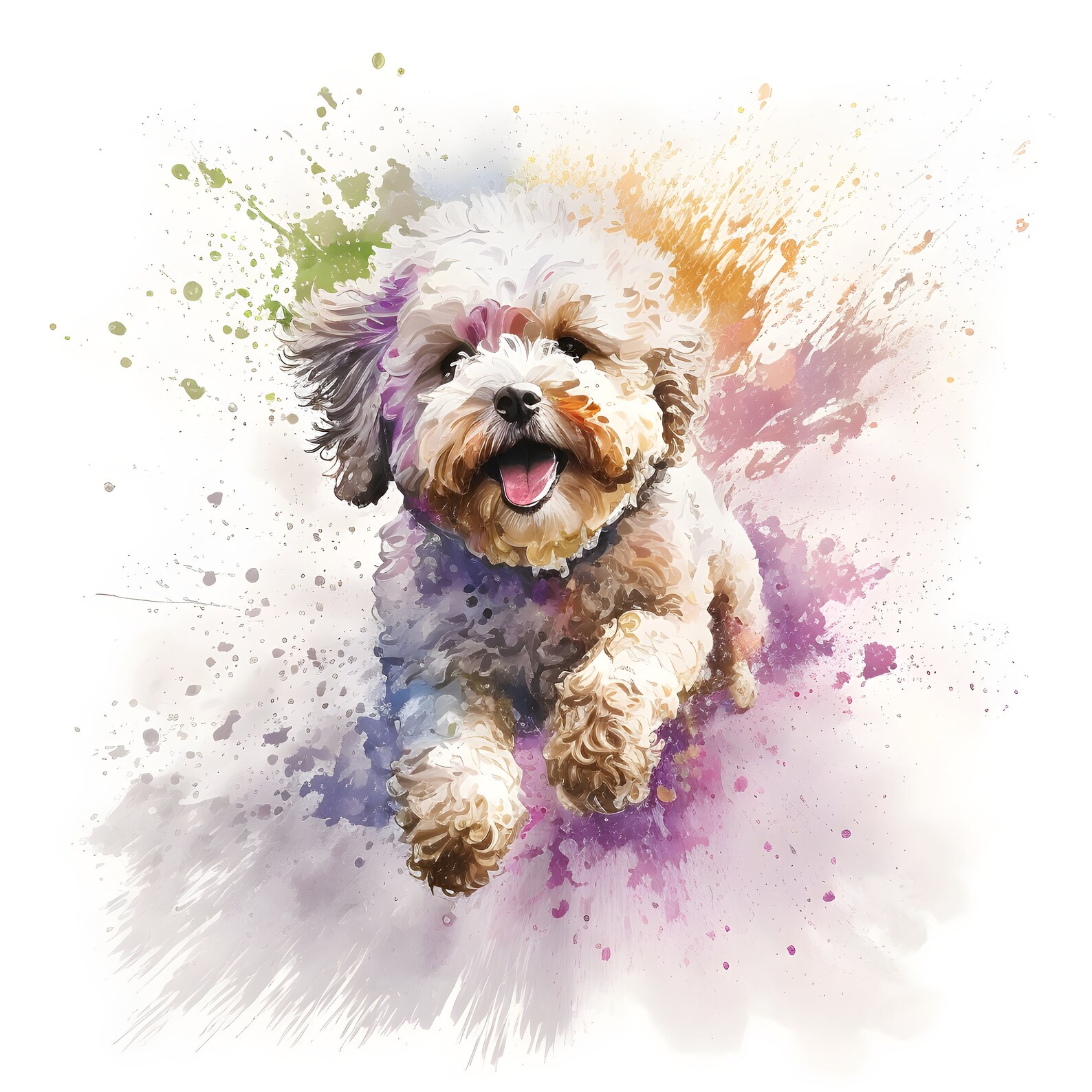 Bishon Frise Watercolour, Bishon Frise Lovers, Digital Download, AI Art ...
