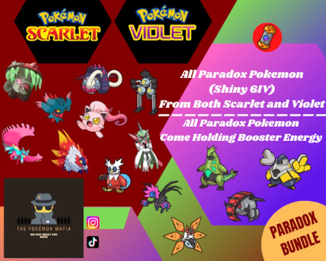 Pokemon Scarlet and Violet Shiny Paradox Bundle - Etsy