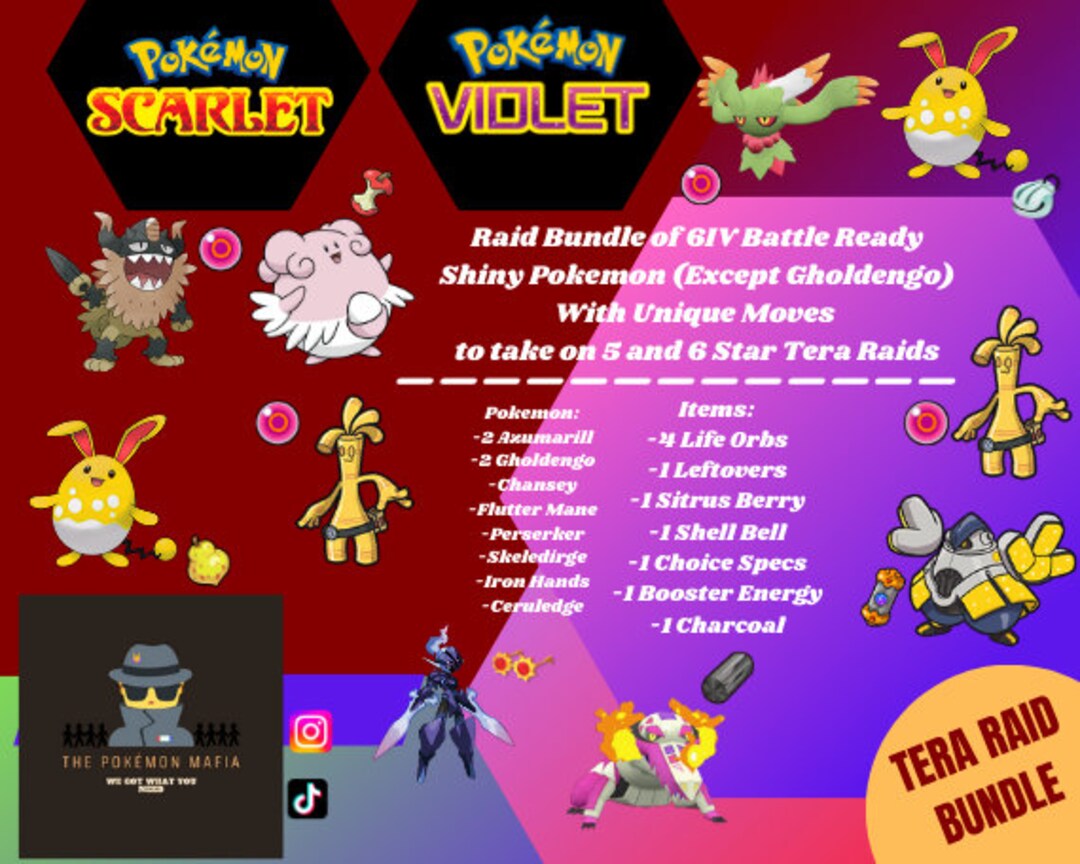 Pokemon Scarlet and Violet Tera Raid Bundle - Etsy