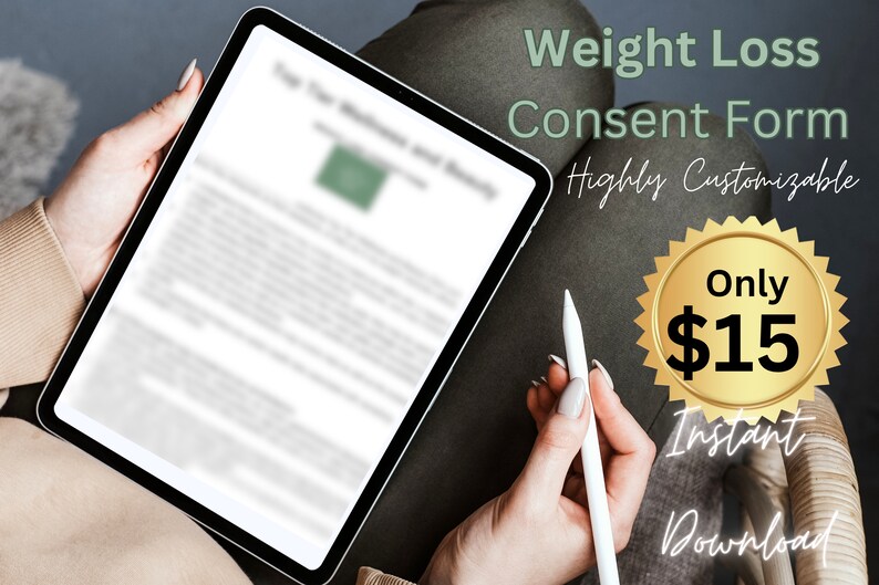 Weight Loss Consent Form Template - Etsy