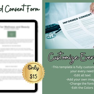 Informed Consent Form Template - Etsy