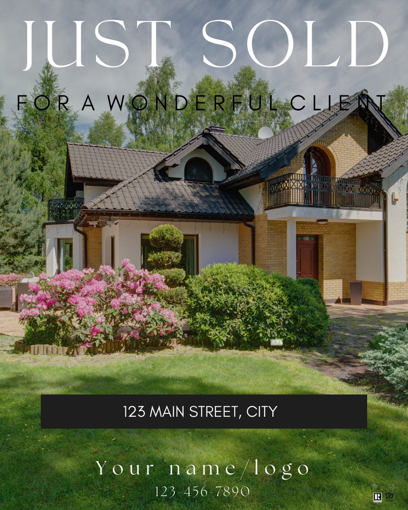 Professional Real Estate Social Media Post for Listing Status - Etsy