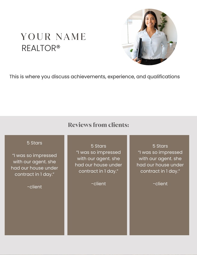 Professional Listing Presentation - Real Estate Canva Editable - Etsy
