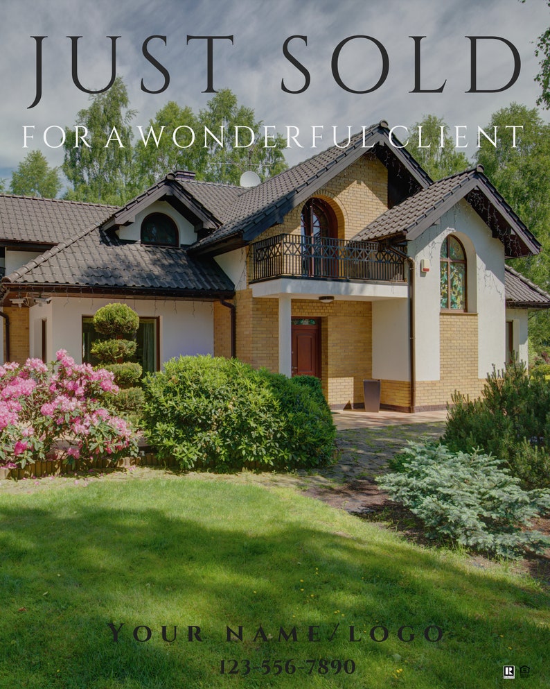 Professional Real Estate Social Media Post for Listing Status - Etsy
