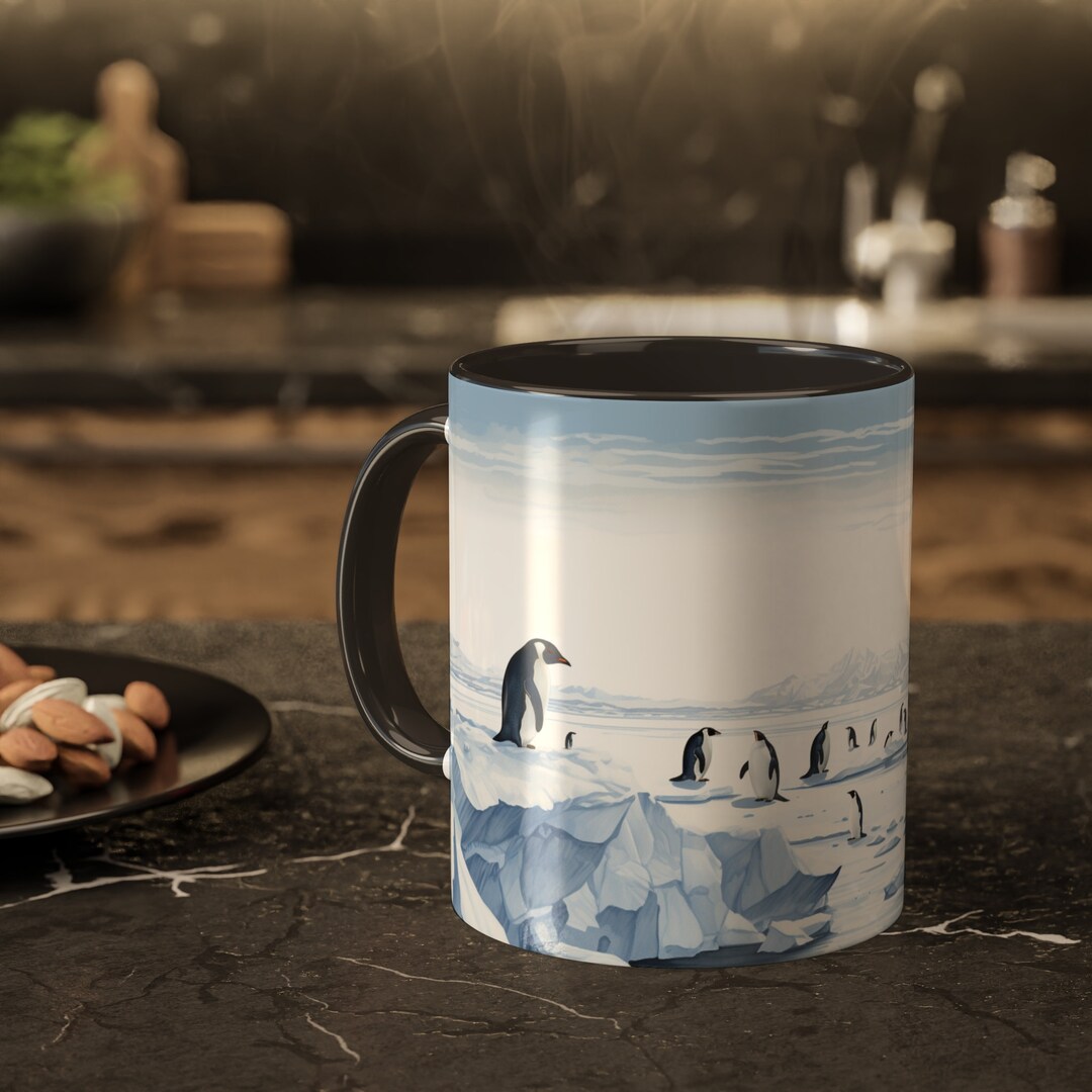 Arctic Penguin Mug: Whimsical Wildlife Ceramic Coffee Cup (11oz) - Etsy