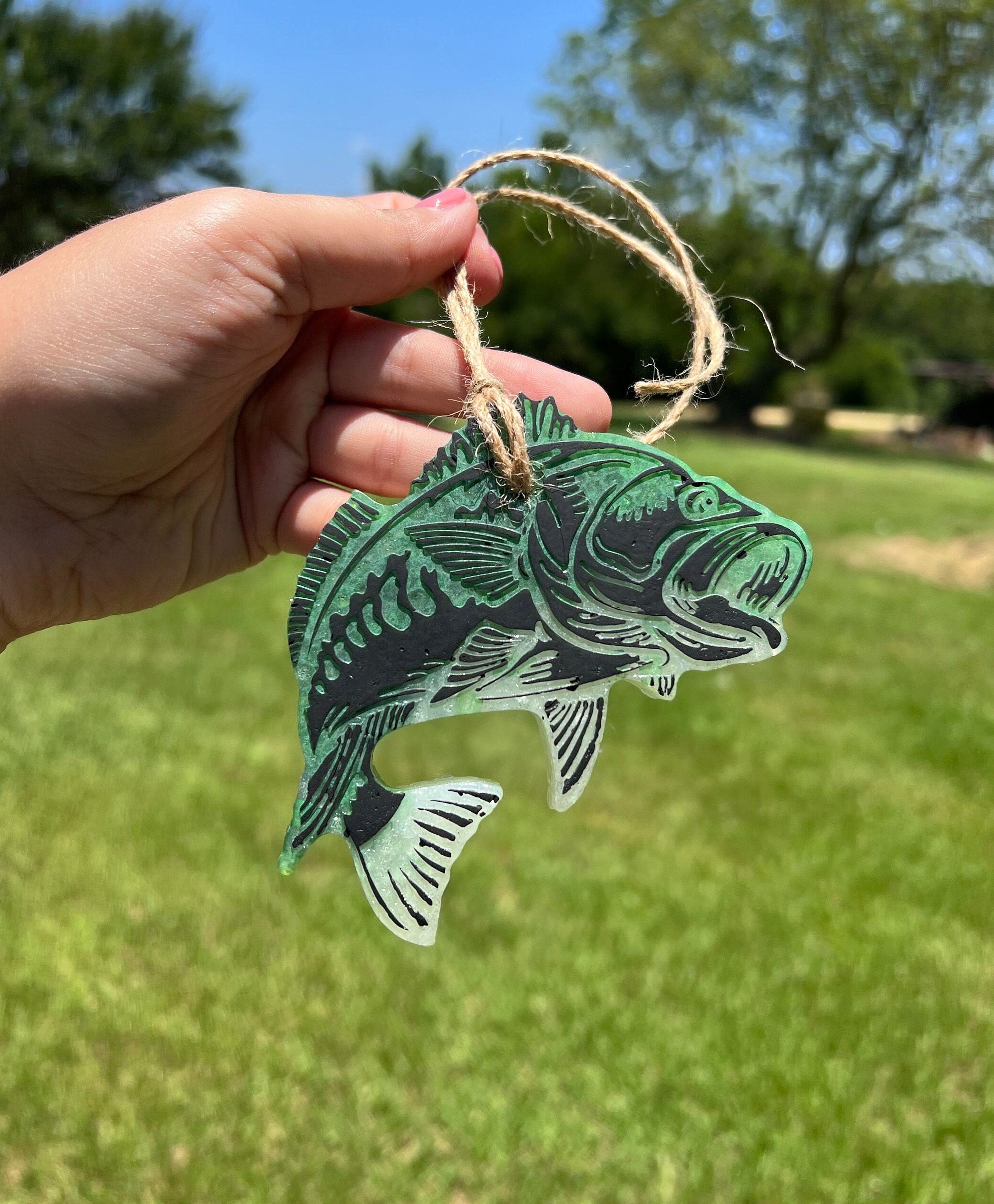 Bass Freshie | Fish Freshie | Mens Car Freshie | Mens Gift | Car ...