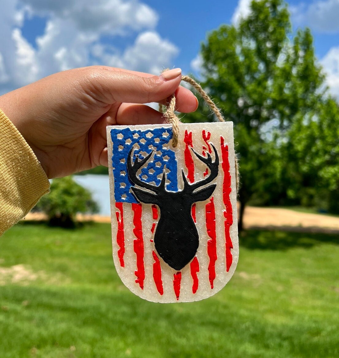 Deer Flag Car Freshie Boyfriend Gift Hunter Gift - Etsy