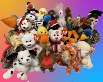 Ty Beanie Babies Cats Fancy, Fussy, Tangles, Frisky, Frisco, Carnation ...