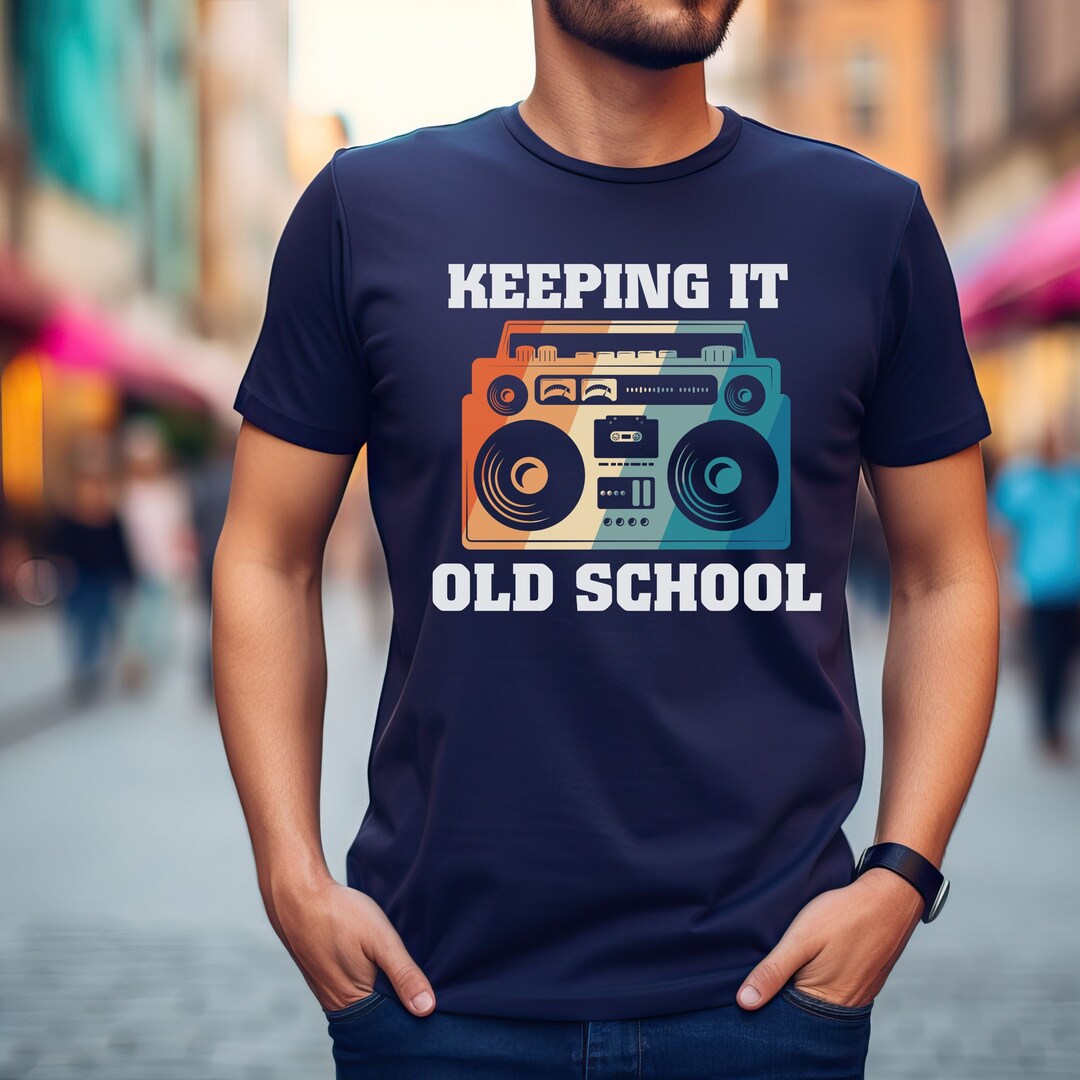 Keeping It Old School Unisex Short Sleeve Tee, Boombox Shirt, 80s, 90s ...